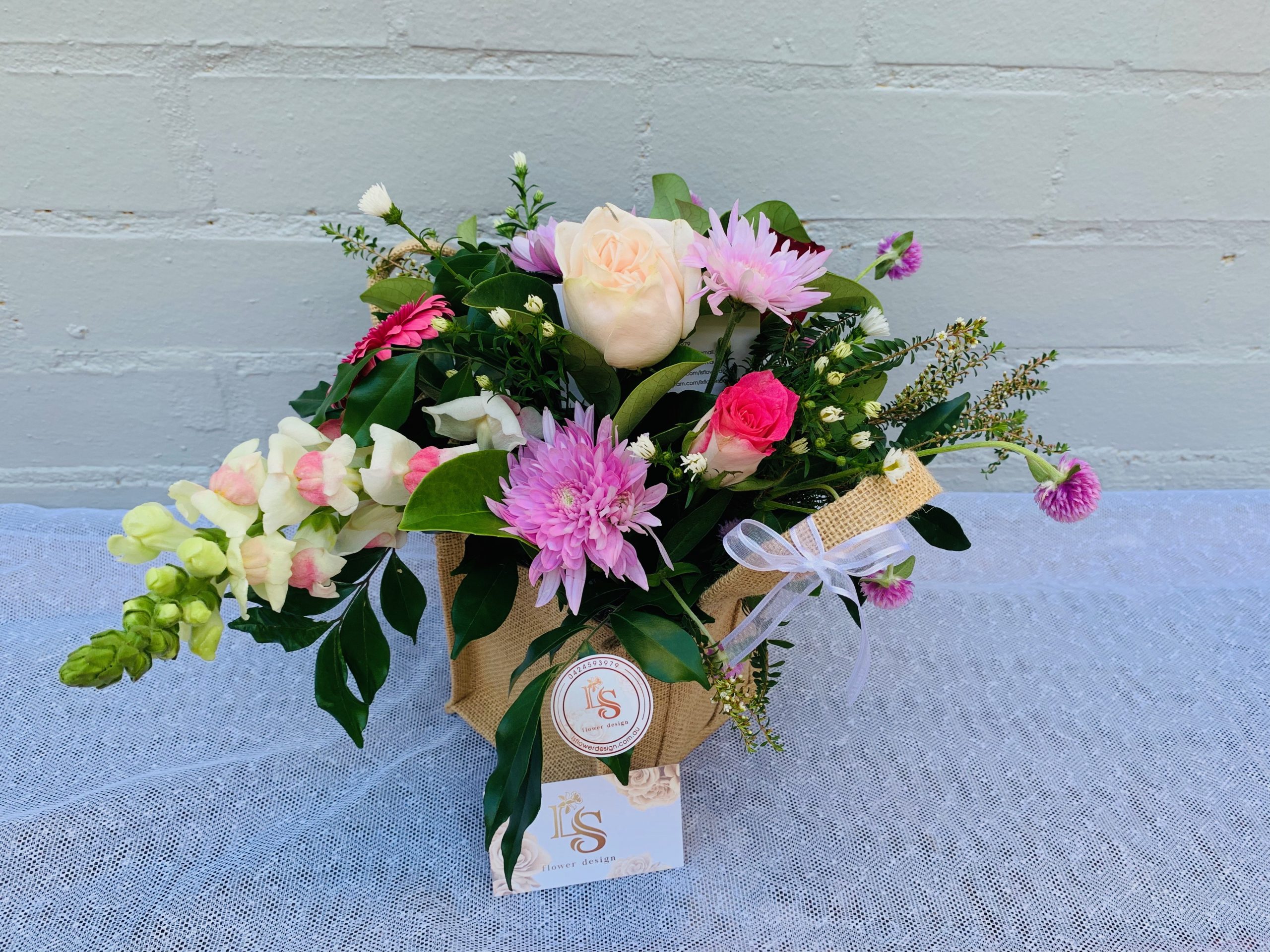 Pretty Hessian Flower Bag | Professional Florists | Flower Services ...